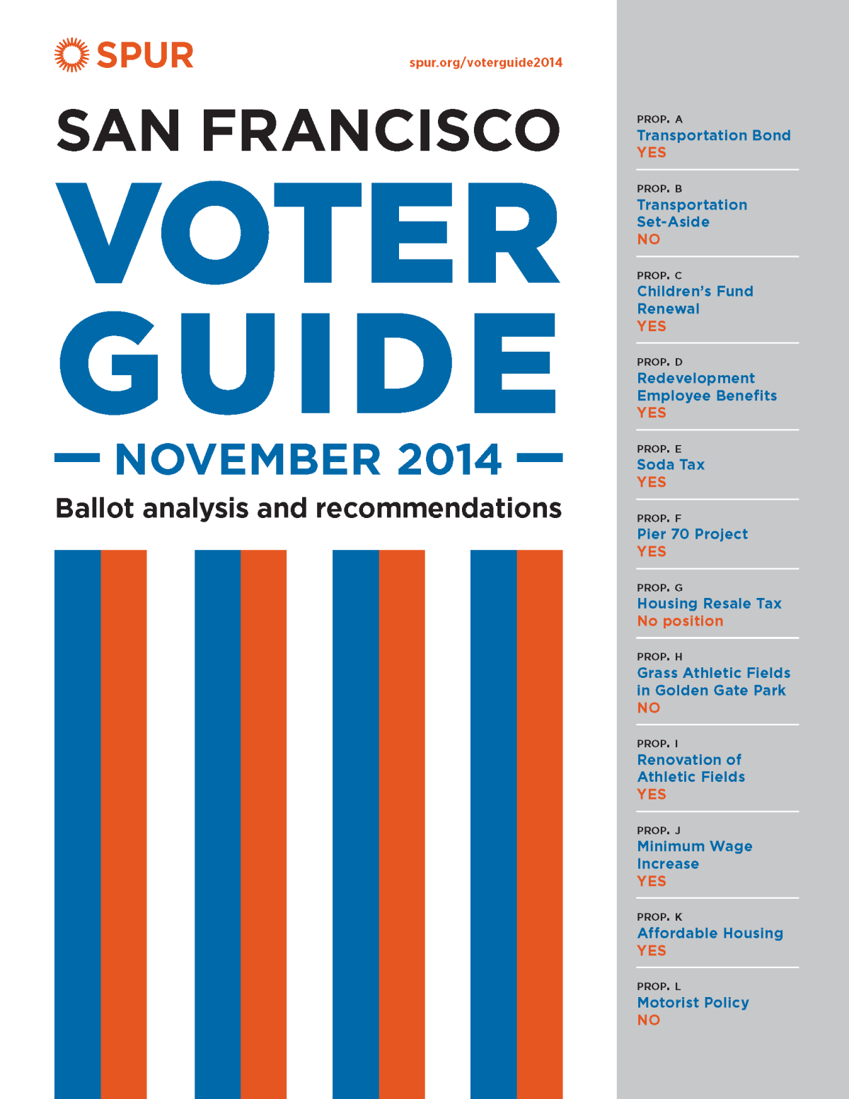 November 2014 Voter Guide | SPUR
